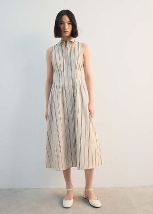 Mango Robe chemise &eacute;vas&eacute;e marron moyen - Femme - XS - MANGO