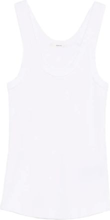 Haikure ribbed top - Wei&szlig;