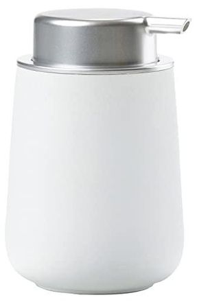 Zone Denmark Zone Denmark - Distributeur de Savon Nova - 0,25 L - 8 x 11,5 cm - Salle de Bain - Design Danois &Eacute;L&eacute;Gant en Porcelaine - Surface Douce, D&eacute;Tails en Aci