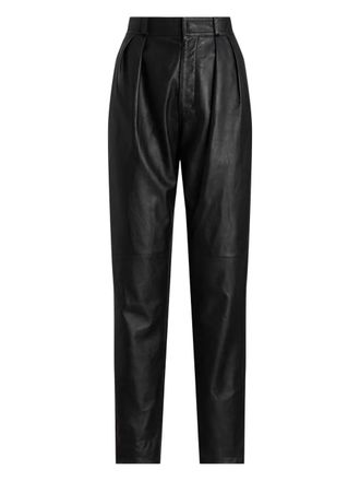 Ralph Lauren Collection pantalon Rogers en cuir - Noir