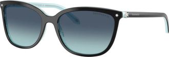 Tiffany & Co. unisex, Accessoires, Noir, Taille: 55 MM Tf4105 Square Lunettes de soleil