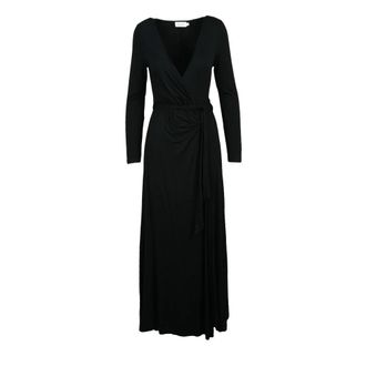 Molly Bracken Femme, Robes, Noir, Taille: 40 FR Robe portefeuille longue en jersey