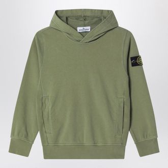 Stone Island Olive green hooded sweatshirt