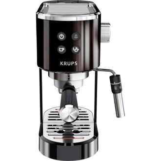Krups Machine &agrave; expresso XP444G 15 bars - Embout mousseur &agrave; lait - R&eacute;servoir 1L - Panneau de commande intuitif - Design compact noir