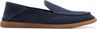 Clarks Herren Clarkbay Step Flacher Slipper, Marineblau (Veloursleder), 44.5 EU