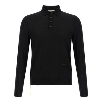 Fendi Polohemd aus Schurwolle - - Tops - Herren - Schwarzk - XL
