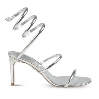 Rene Caovilla Femme, Chaussures, Gris, Taille: 40 EU Cleo 80mm Mirrored Sandal