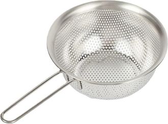 BESTONZON Edelstahl Sieb mit Griff Küchensieb Nudelsieb Haushaltssieb Micro Perforierte Sieb Abtropfsieb feinsieb Schnappsieb Stielsieb für Salat Spaghetti Nude