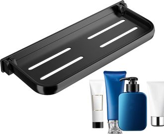 Generico Ausziehbare Wandhalterung aus Aluminium, zusammenklappbar, schwebendes Badregal, zusammenklappbar, zur Aufbewahrung von Kleidung, platzsparend, prakti