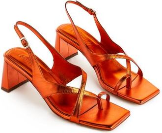 Souliers Martinez Sandales &agrave; talon Arcos en cuir