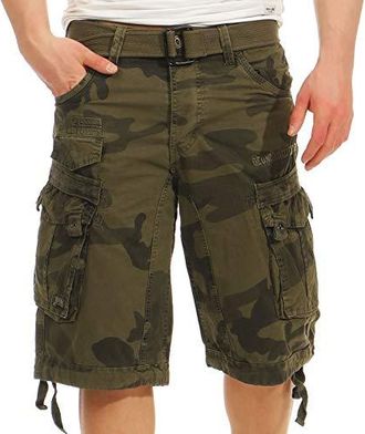 Geographical Norway Bermuda Homme Panoramique Camo Kaki-Taille - XXL