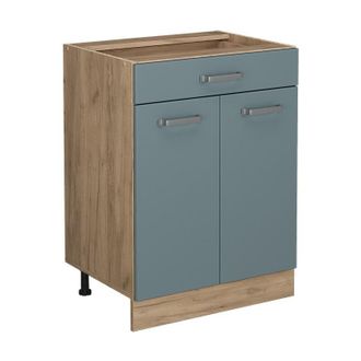 Vicco Meuble cuisine R-Line, Bleu-gris, 60cm avec tiroir, sans pt