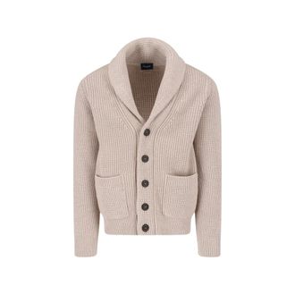 Drumohr Shawl-collar Chunky-knit Cardigan