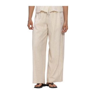 Object Objkadie MW Wide Pants 145 - - Trousers - Damen - Beige - S