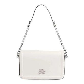 Karl Lagerfeld Essentials Medium Flap Schultertasche - - Bags - Damen - Wei&szlig; - ONE SIZE
