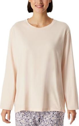 Schiesser Damen Schlafshirt Langarm Baumwolle-Mix + Relax Haut de Pijama, Champagne_182103, 44 Femmes
