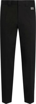 Dolce & Gabbana Homme, Pantalons, Noir, Taille: L Pantalon de ville en laine sur mesure