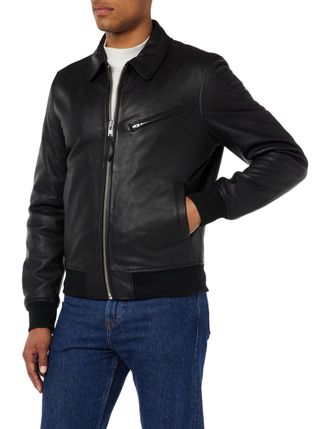 Schott NYC Herren Lcmayfair Lederjacke, Schwarz, L