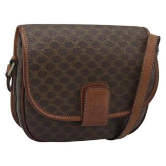 Celine Pre-owned Vintage Macadam Shoulder Bag - Femme - Pre-owned - Brun - Taille: ONE Size