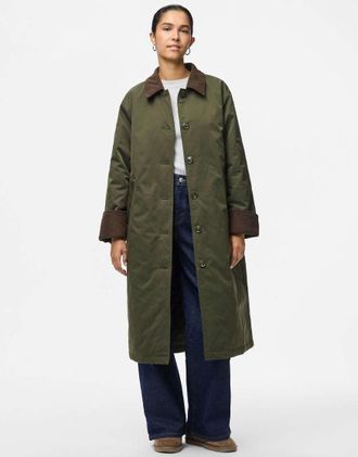 Pieces Mantel in Waldgr&uuml;n