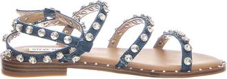 Steve Madden Femme, Chaussures, Bleu, Taille: 40 EU Sandales Plates