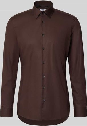 Jake*s Super Slim Fit Business-Hemd mit Kentkragen