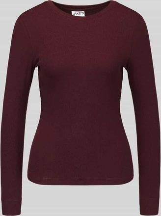 Jake*s Casual Langarmshirt mit Rippstruktur