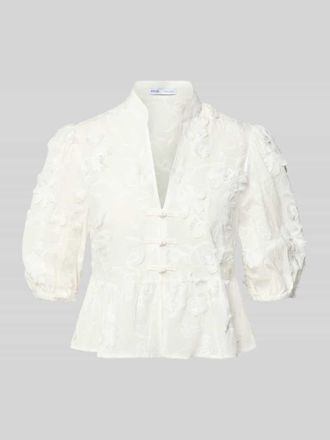 Mango Regular Fit Bluse mit V-Ausschnitt Modell CAPUCHIN