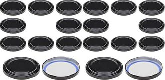 mikken Art 10 Twist Off Deckel f&uuml;r Einmachgl&auml;ser 8,5 cm TO 82 Blueseal - BPA/PVC-frei Farbe schwarz (Packung mit 2)