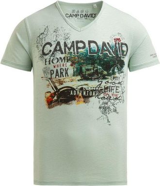 Camp David V-Shirt aus Baumwolle