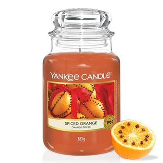 Yankee Candle Company Duftkerze im Glas (gro&szlig;) | Spiced Orange | Brenndauer bis zu 150 Stunden