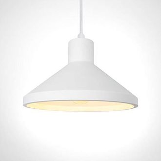 Paco Home Luminaire &agrave; suspension, E27, luminaire pour s&eacute;jour, salle &agrave; manger, cuisine, r&eacute;glable en hauteur, Couleur: Pl&acirc;tre blanc, Ampoule: Sans ampoules