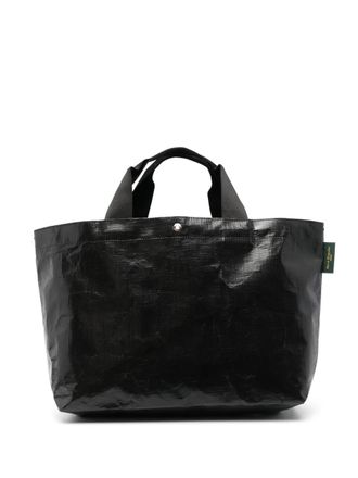 Herve Chapelier sac cabas &agrave; patch logo - Noir