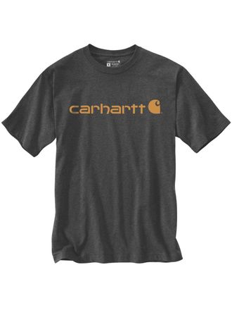 Carhartt Work in Progress Herren, Lockeres, schweres, kurz&auml;rmliges T-Shirt mit Logo-Grafik, Anthrazit meliert, XXL