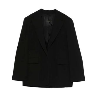 Pinko Pinko, Femme, Vestes, Noir, Taille: 34 FR Deddy Giacca Fluido