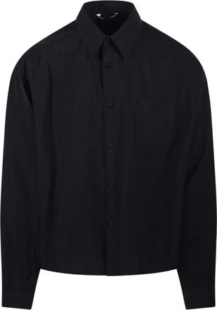Hev&ograve; Homme, Chemises, Noir, Taille: M Chemise &agrave; Poches Boutonn&eacute;e