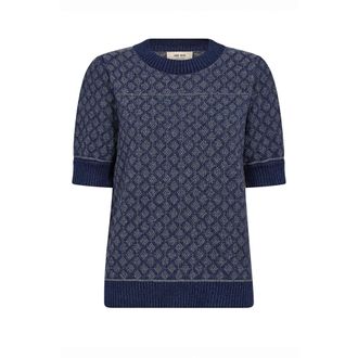 Mos Mosh MOS Mosh, Femme, Pulls, Bleu, Taille: 36 FR Bouch O-neck Knit