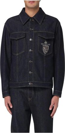 Fendi Denim Jacke mit Wappenstickerei - - Jackets - Herren - Blau - XL