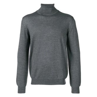 Barba Homme, Pulls, Gris, Taille: 3XL Pull &agrave; Col Roul&eacute; en Laine