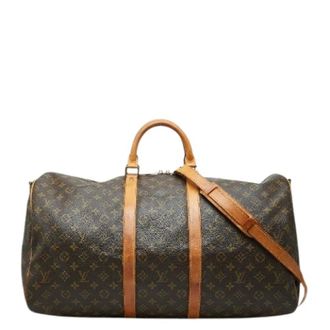 Louis Vuitton unisex, Pre-owned, Brun, Taille: ONE Size Pre-owned Keepall Bandouliere 55