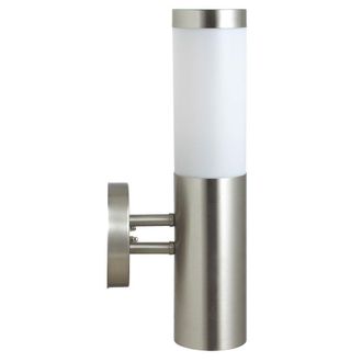 ETC Shop Betterlighting BT1003A UP Au&szlig;enwandleuchte, E27, silber, 7,8 x 14,5 x 36 cm