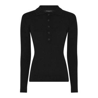 Bruuns Bazaar AnemoneBBValea Strickpoloshirt - - Knitwear - Damen - Schwarzk - XS