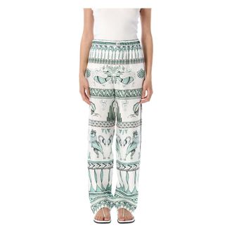 Fabiana Filippi Femme, Pantalons, Multicolore, Taille: 38 FR Pantalon Imprim&eacute; en Twill de Soie