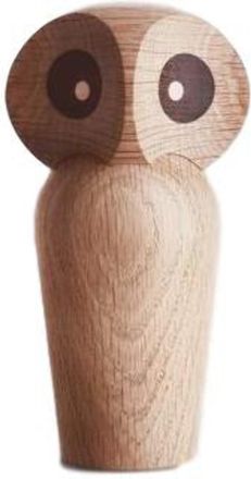 ArchitectMade Owl Eule Holzfigur gro&szlig; Natur