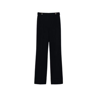 Twinset High-Waist Cady-Cr&ecirc;pe-Hose - - Trousers - Damen - Blau - S