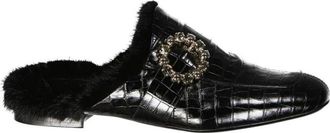 Eleventy Femme, Chaussures, Noir, Taille: 37 EU Mules Slip-On en Cuir de Veau