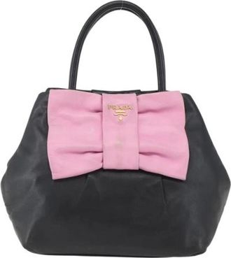 Prada Pre-owned Sac Bow - Femme - Pre-owned - Noir - Taille: ONE Size