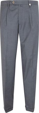 Myths Homme, Pantalons, Gris, Taille: M Pantalon Pliss&eacute; &agrave; Revers