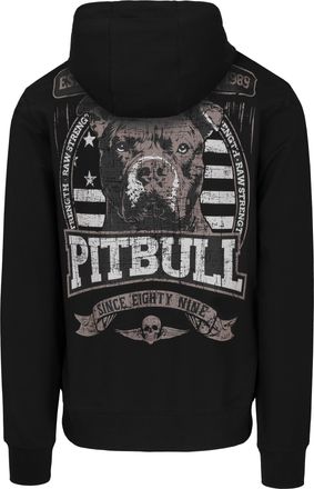 Pitbull Herren Hoodie Troublemaker Kapuzenpullover mit R&uuml;ckenprint, M&auml;nner Sweatshirt mit Kapuze, Sommer, K&auml;ngurutasche, elastisch & atmungsaktiv, Streetwear 