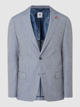 Atelier Torino Slim Fit 2-Knopf-Sakko aus Leinen-Schurwoll-Mix Modell Tito